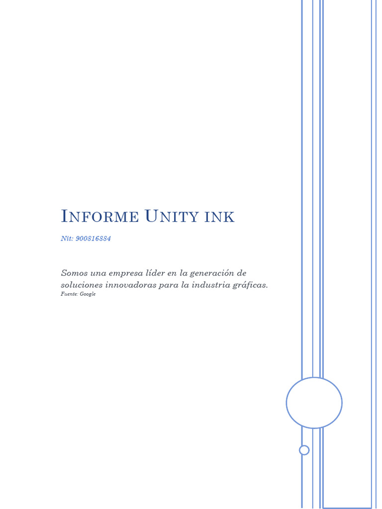 Informe Unity INK Sas | PDF