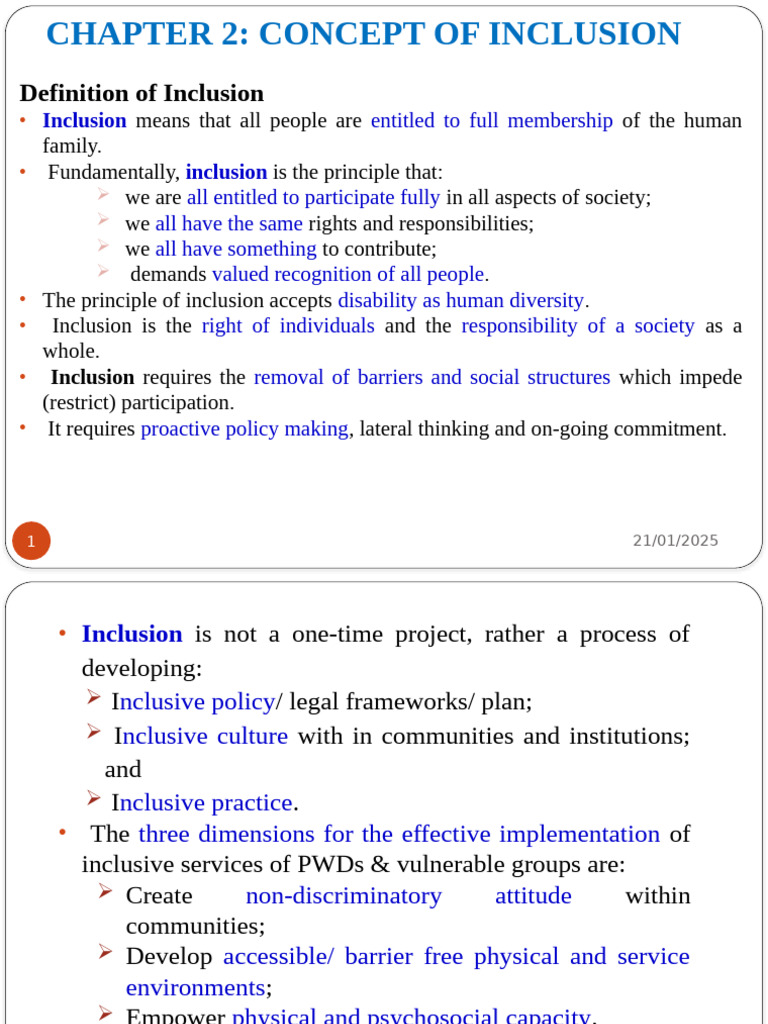 Inclusivness Chapter Two | PDF | Inclusion (Education) | Social Exclusion