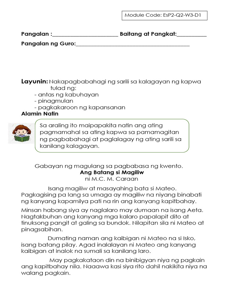 7 Pasay-EsP2-Q2-W3 | PDF