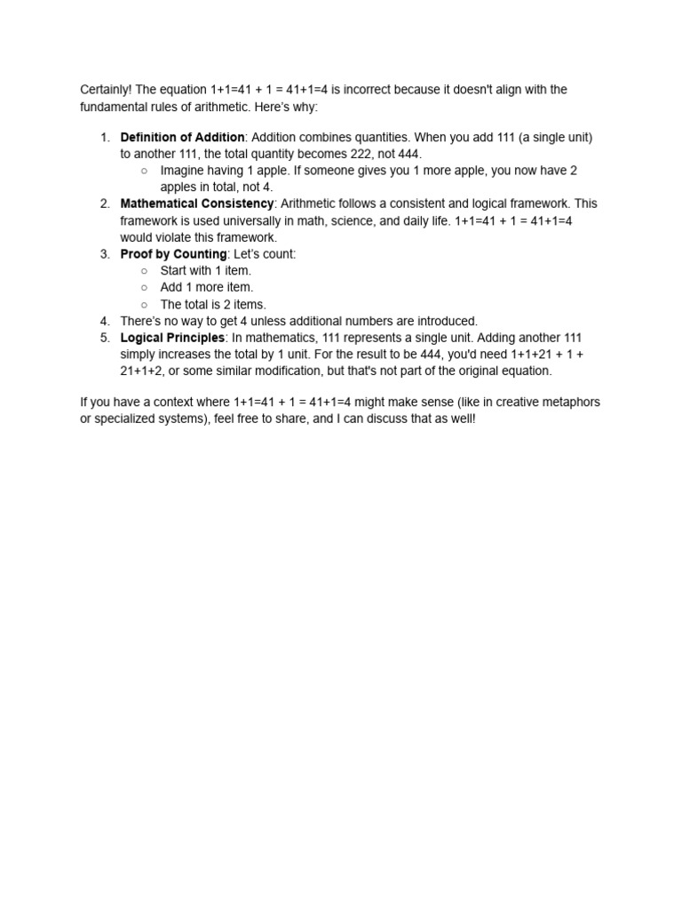 why 1+1 does not = 4 | PDF