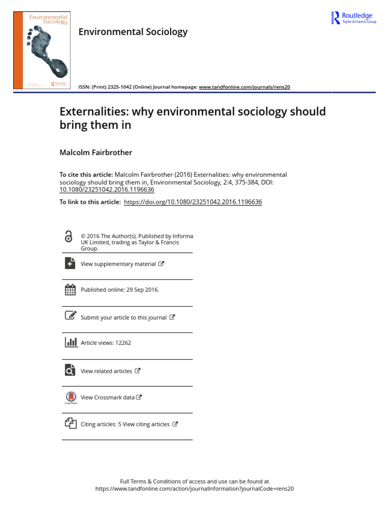 Journal - 2016 Externalities, Why Environmental Sociology Should Bring ...