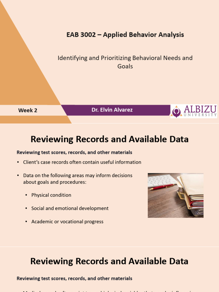 Week 2 PPT EAB302 | PDF | Reinforcement | Psychological Theories