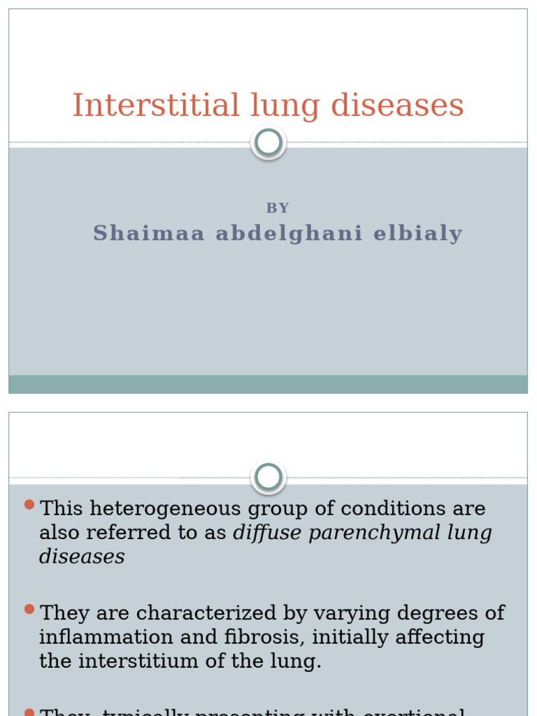 Interstitial Lung Diseases Last | PDF | Respiratory Diseases | Causes ...
