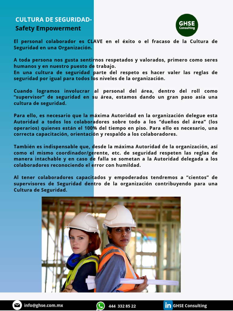 Safety Empowerment: Cultura de Seguridad | PDF