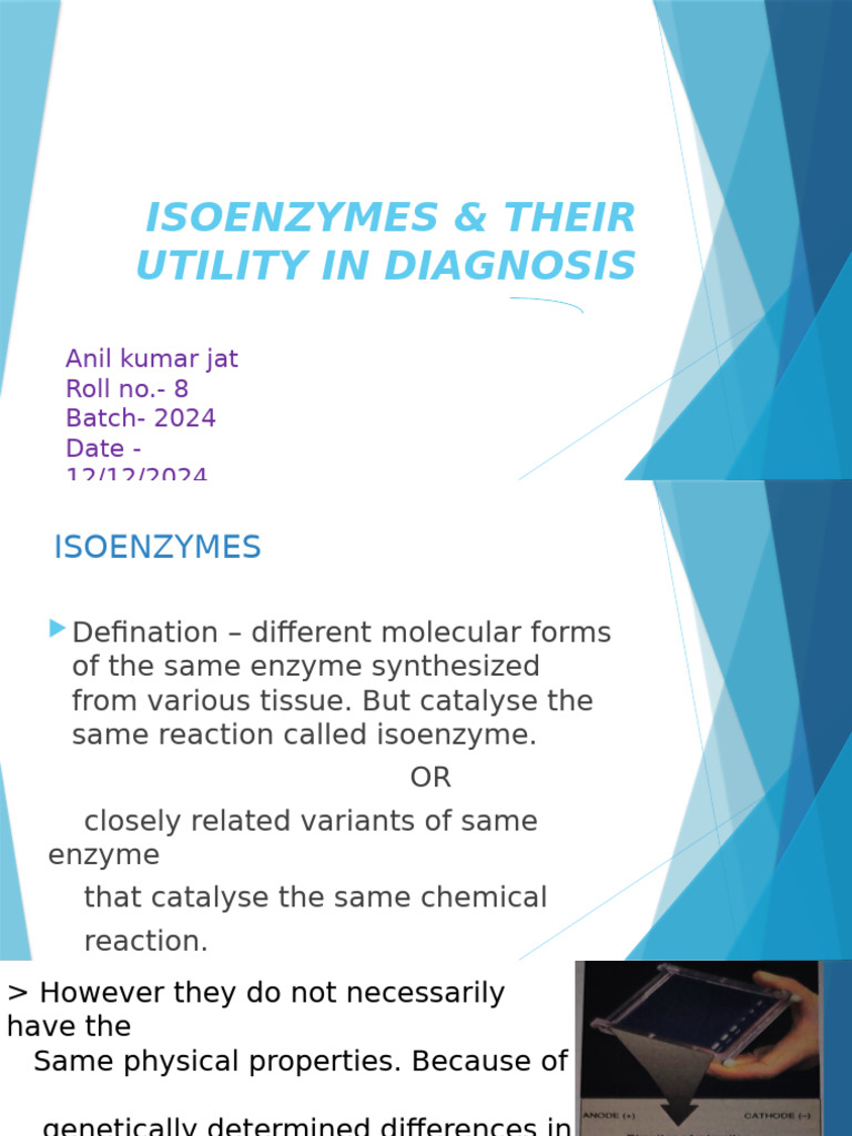 ISOENZYMES & THEIR UTILITY IN diagnosis | PDF | Lactate Dehydrogenase ...