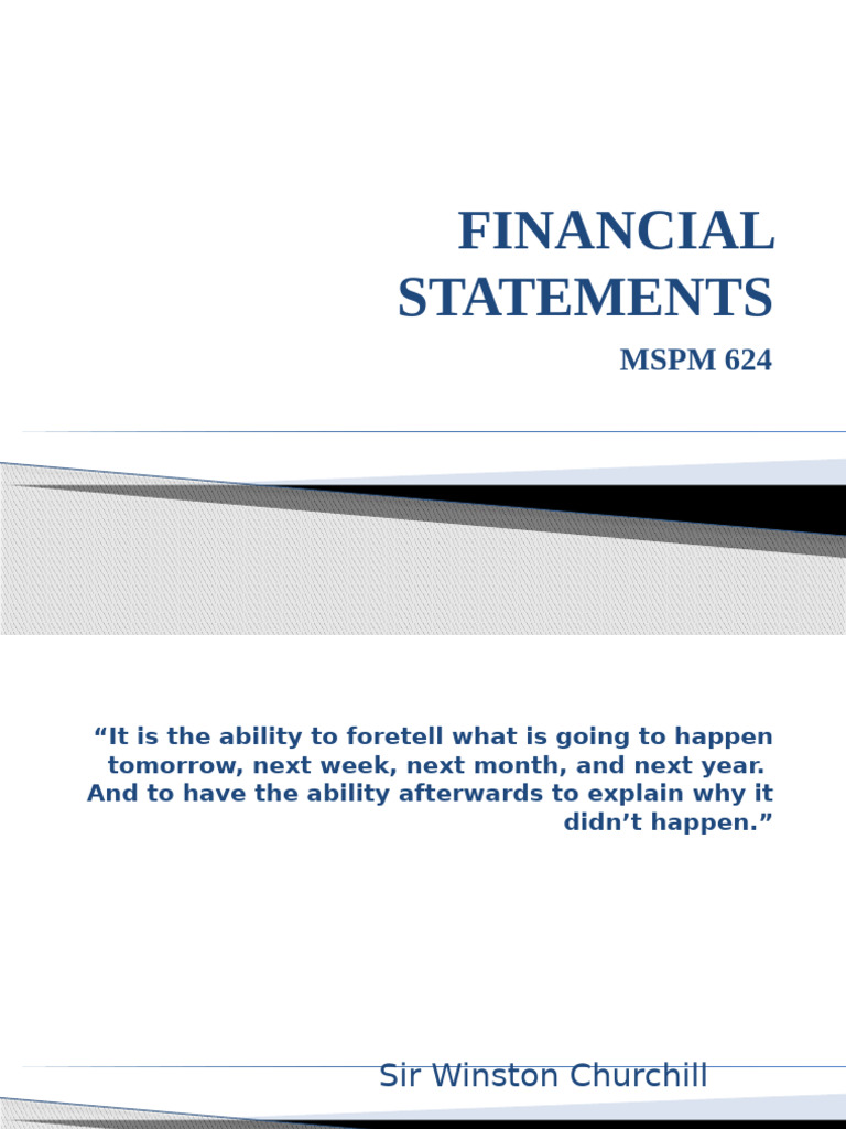 Chapter Three Financial Statements | PDF | Cash Flow Statement | Debits And Credits
