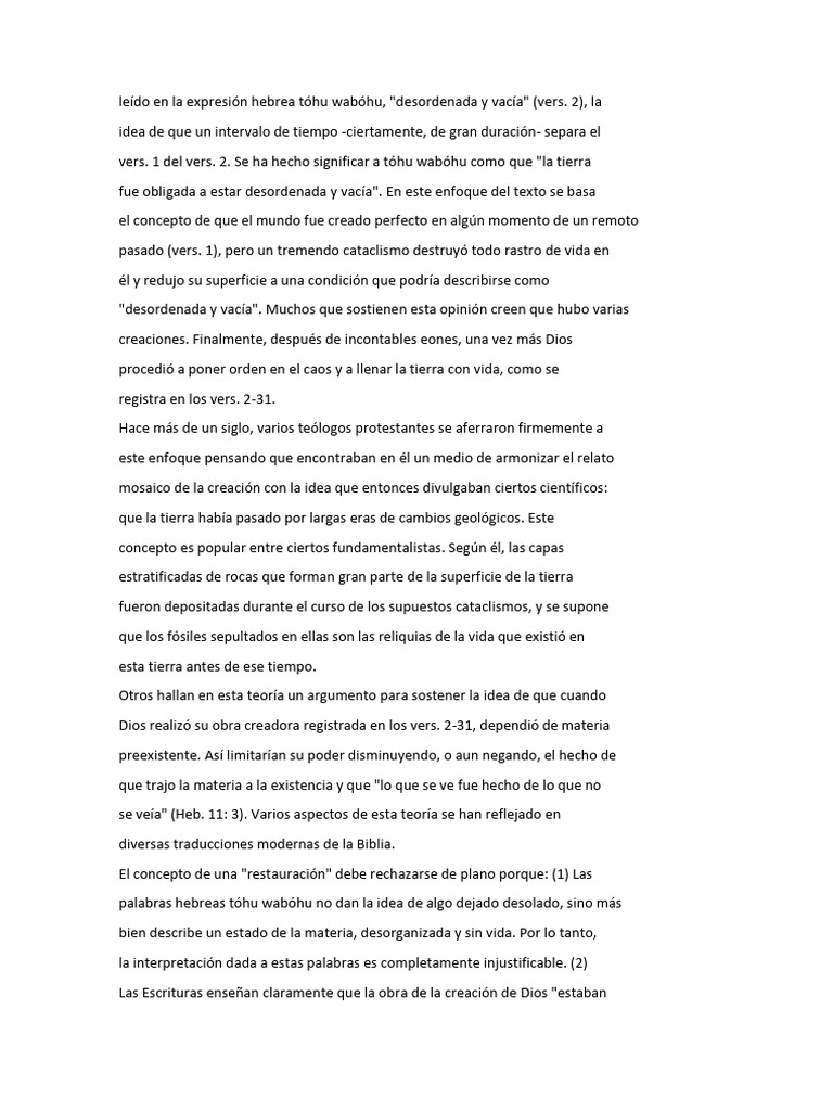 6 Leído en La Expresión Hebrea Tóhu Wabóhu | PDF | Evolución | Dios