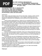 Orientation Day Emcee Script | PDF | Teachers | Learning