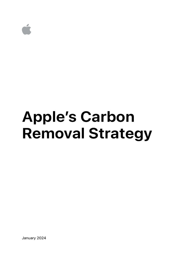 Apples Carbon Removal Strategy White Paper | PDF | Sustainable Energy ...