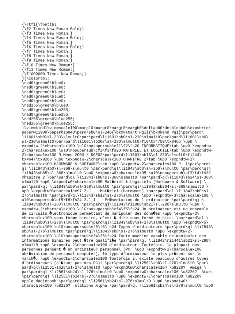 INFO2 | PDF | PC compatibles IBM | Plate-forme (informatique)