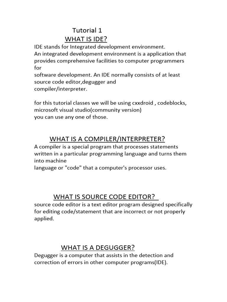 Tutorial 1 File | PDF