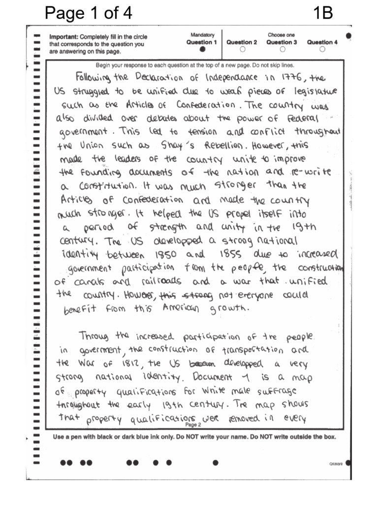 2022 AP Student Samples and Commentary - AP U.S. History Document-Based ...