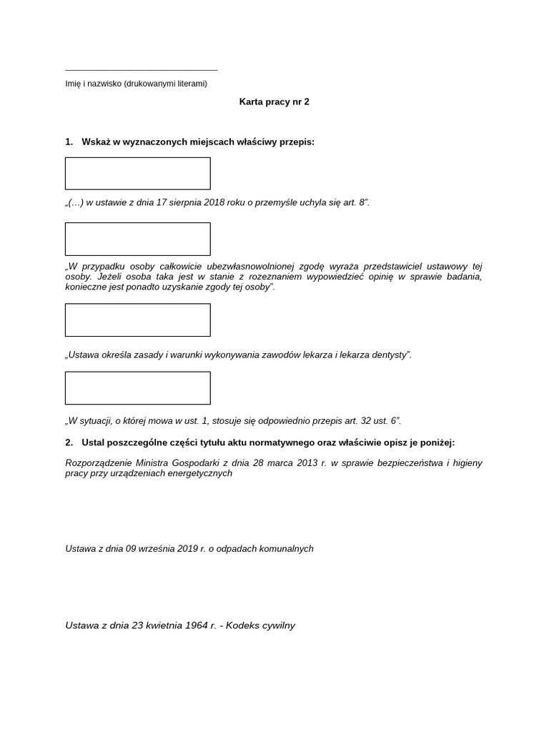NR 2, Rodzaje Przepisów W Akcie Normatywnym 1 | PDF