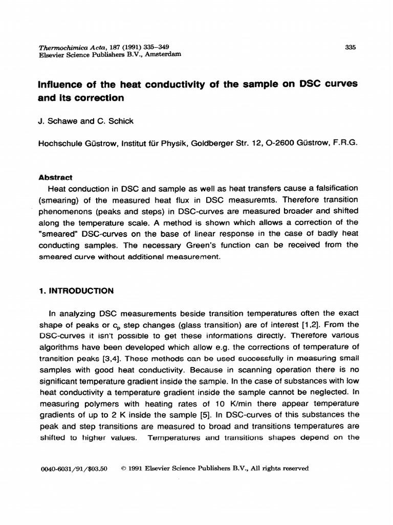DSC Curve Correction for Low Conductivity | PDF | Differential Scanning ...