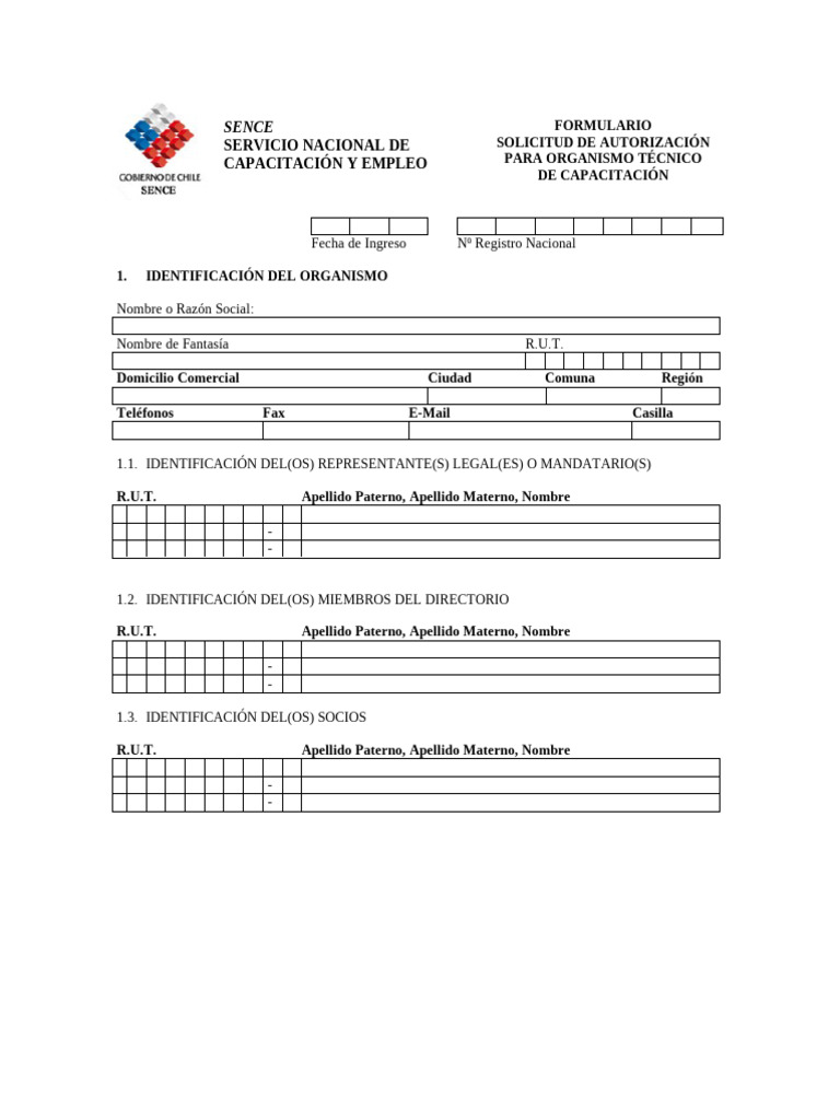 Form Autoriza OTEC | PDF | Ley común