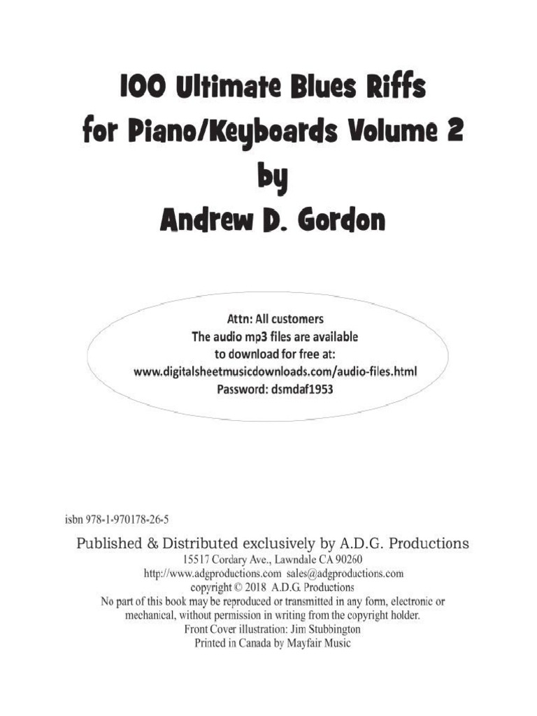 100 Blues Riffs Volume 2 Guide | PDF | Funk | Music