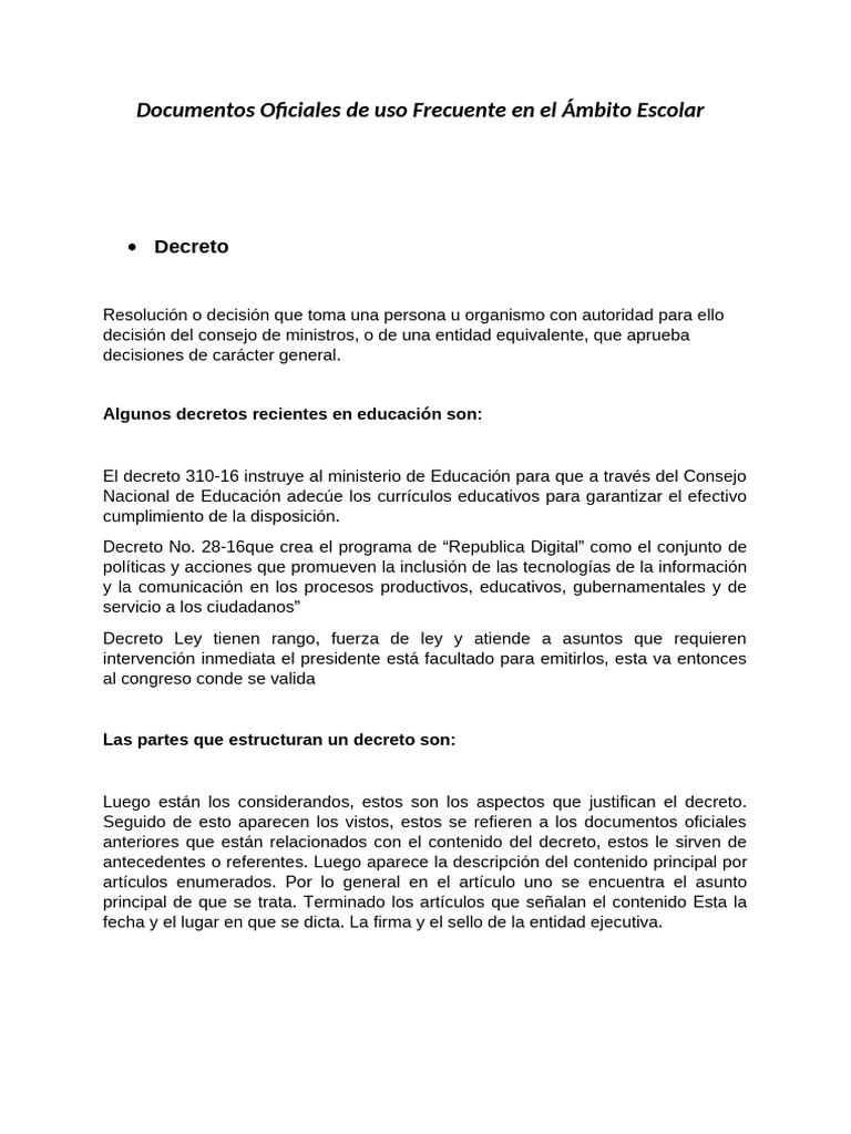 Documento1 - Unidad 6 Le. Escolar | PDF | Telegrafía | Ministerio (Departamento de Gobierno)