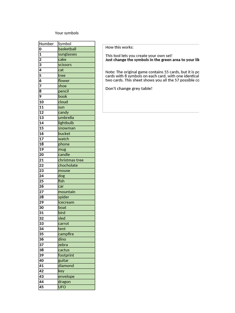 Spot It Dobble Card Designer | PDF
