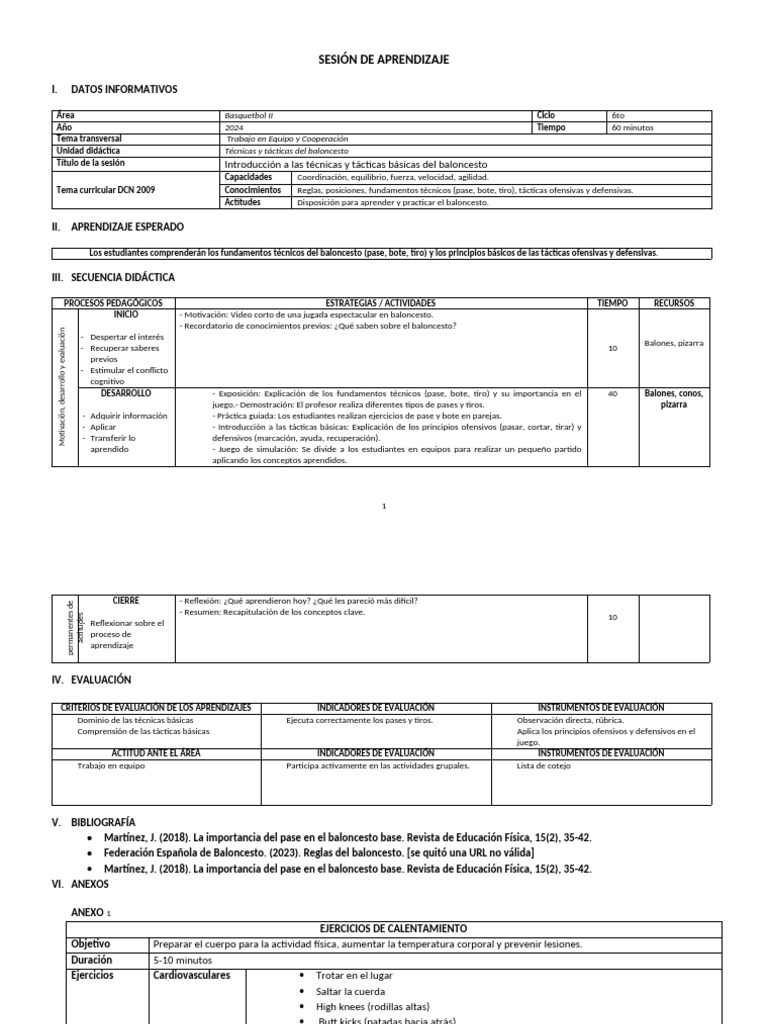Formato_Sesion_de_aprendizaje_Secundaria | PDF | Aprendizaje | Evaluación