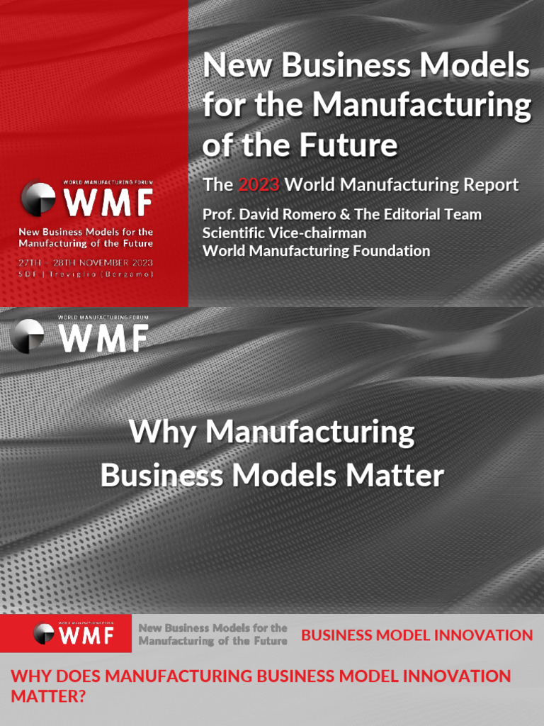 6 WMF 2023 Report - David Romero 1 | PDF | Business Model | Sales