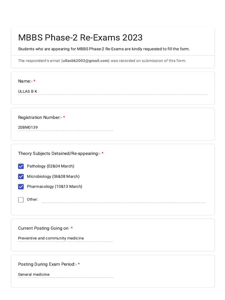 MBBS Phase-2 Re-Exam Form | PDF | Qualifications | Medical Education