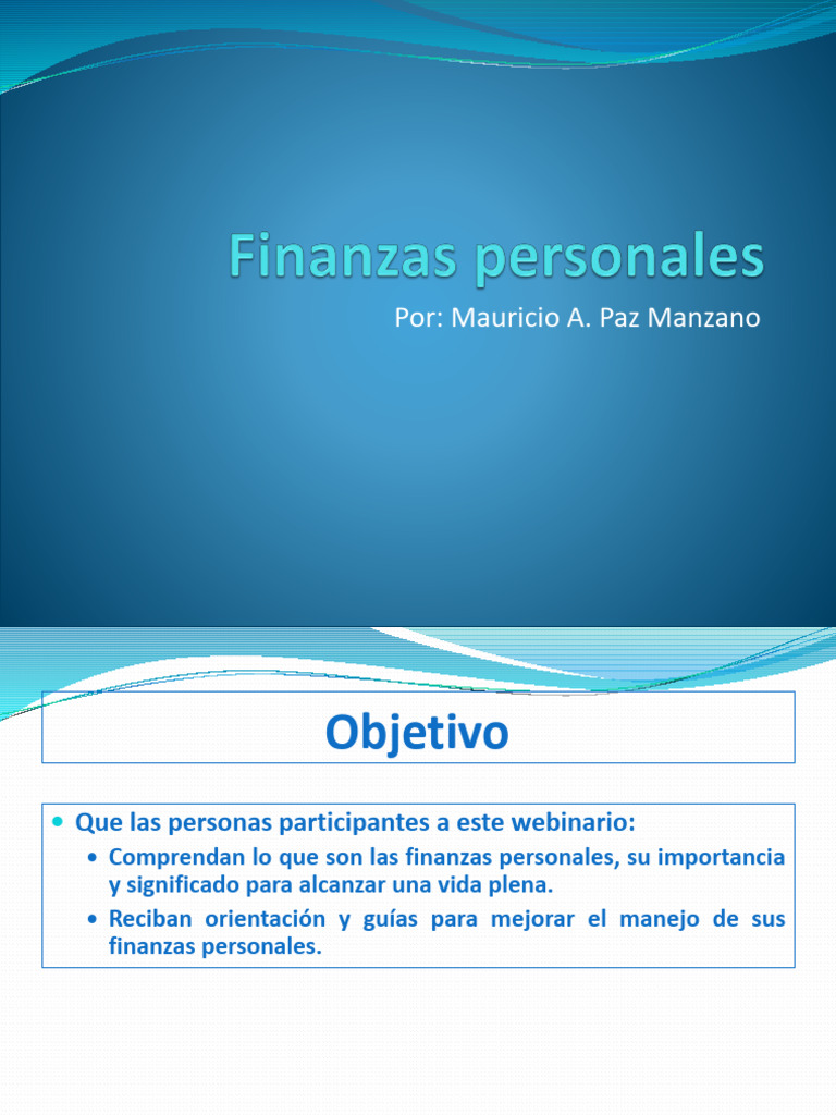 Finanzas Personales | PDF | Finanzas personales | Dinero