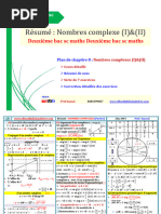 Résumé Cour Complexe-2bac - SM | PDF | Nombre complexe | Algèbre générale