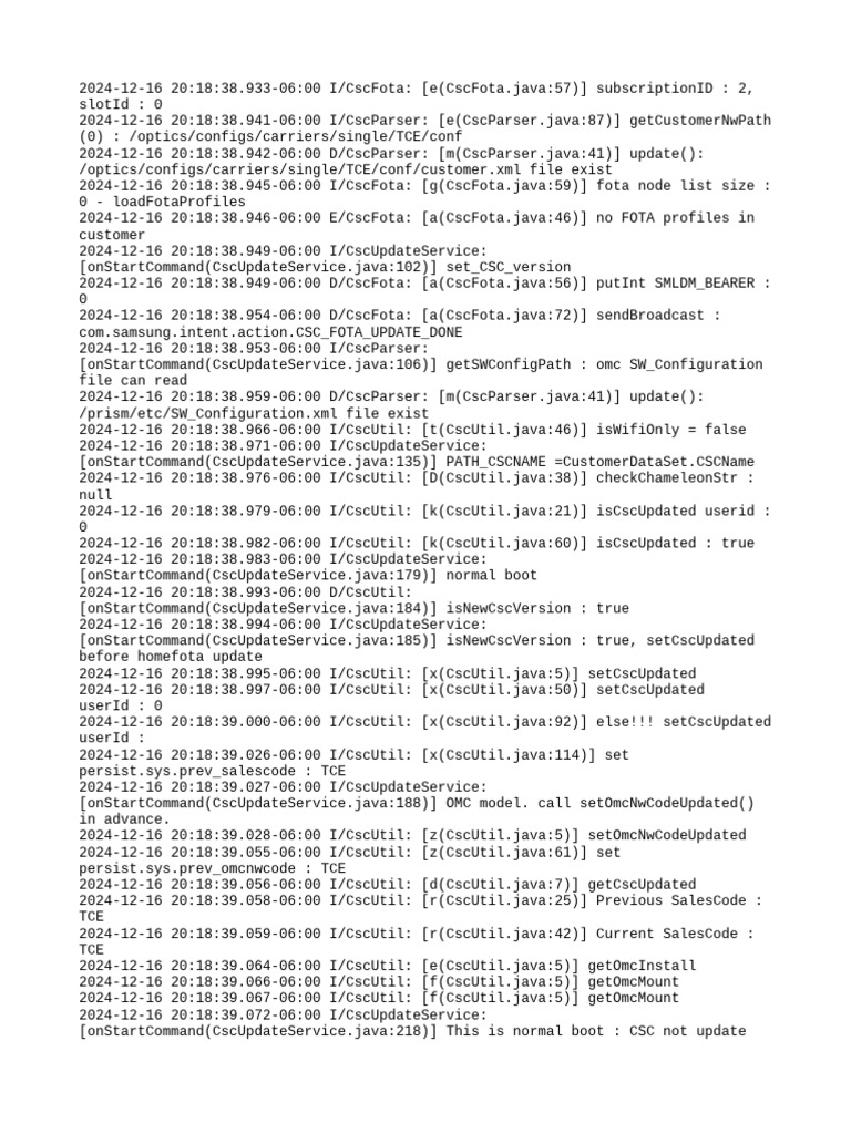 Home Fota Update Log | PDF | Operating System Technology | Software Engineering