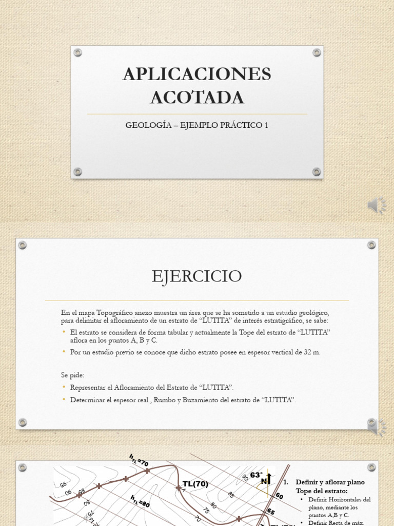 TEMA 02 APLICACIONES ACOTADA-GEOLOGIA 02 | PDF | Estrato | Pendiente