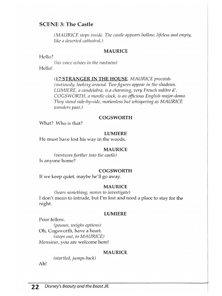 Beauty and the Beast Script | PDF