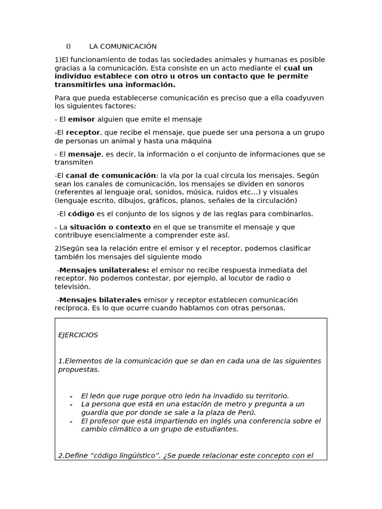 Lección 1 de Lengua. La Comunicación y Sus Elementos - Las Funciones ...