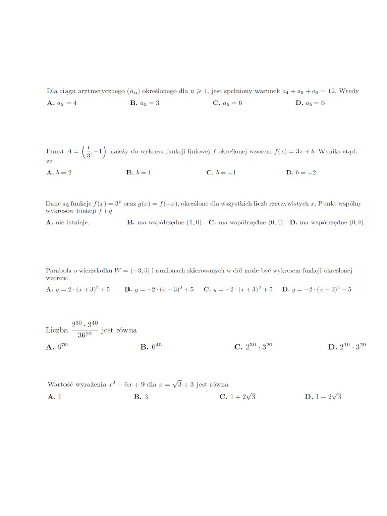 Zestaw 2 Matura Podstawowa | PDF