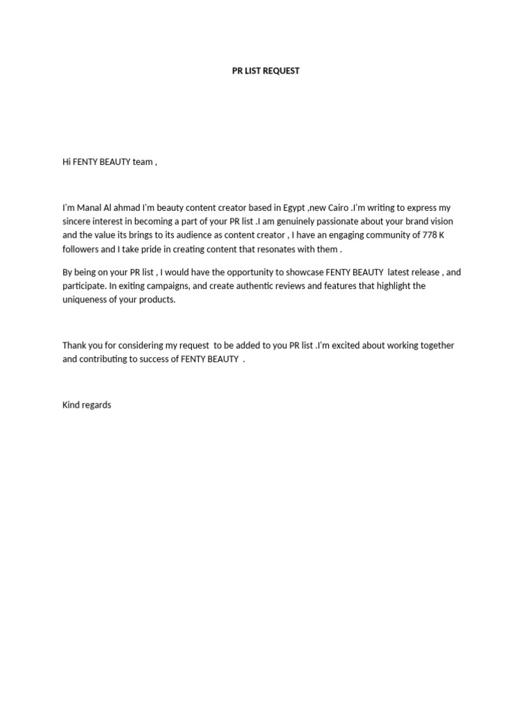 PR List Request-Wps Office | PDF