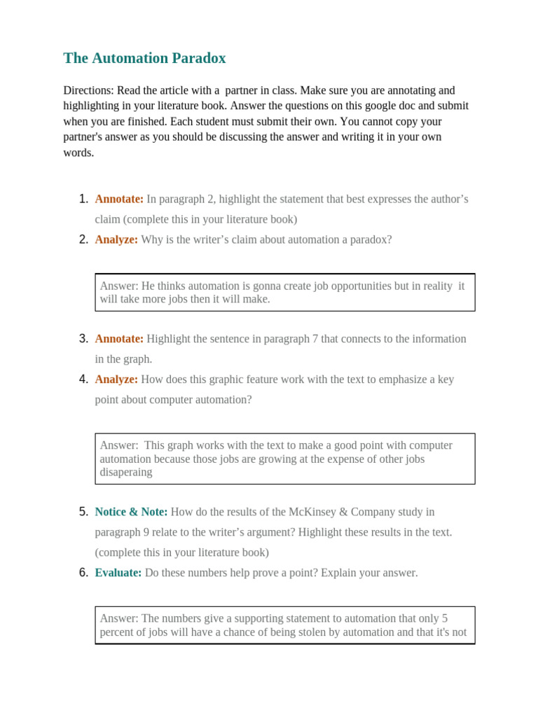 Understanding the Automation Paradox | PDF