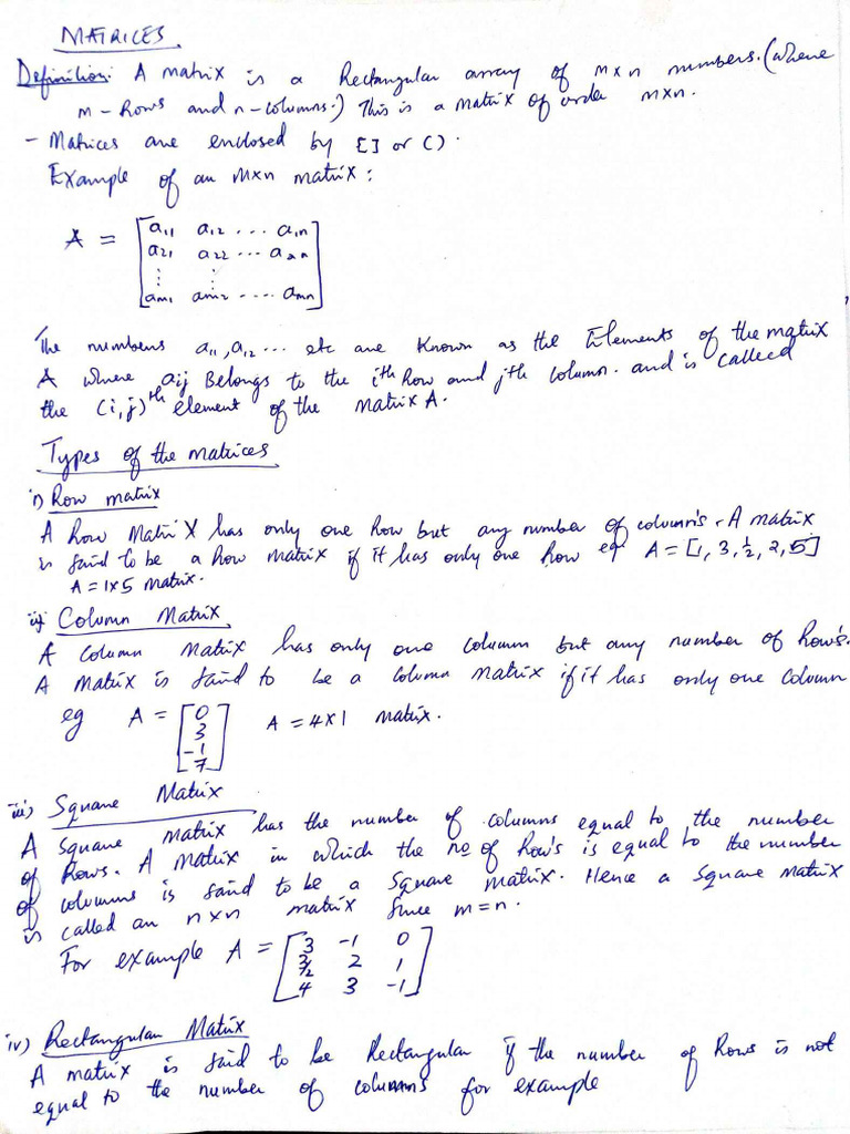 Matrices | PDF