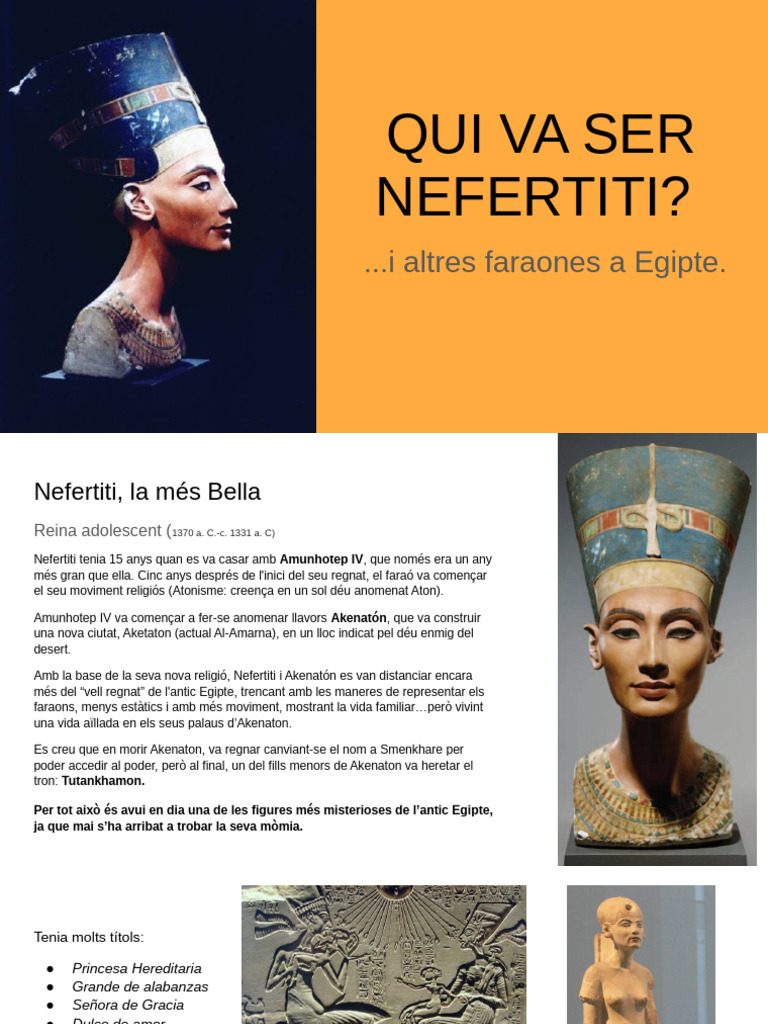 Nefertiti I Les Faraones A Egipte | PDF