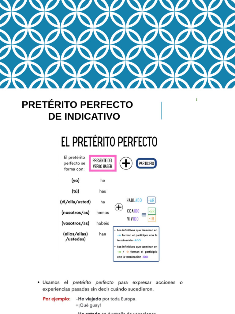 Ejercicios de Pretérito Perfecto | PDF