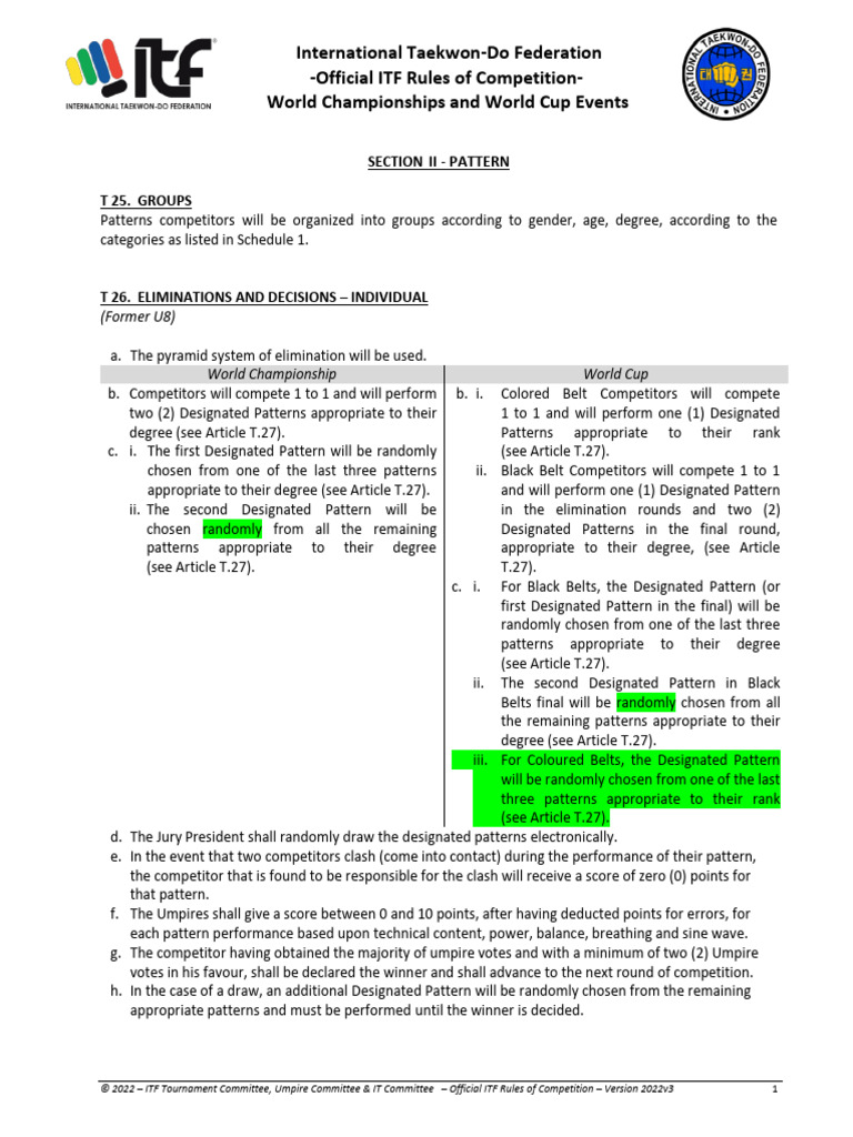 Official-ITF-Rules-of-Competition-Version-2022v3-Changes-Jan-30 | PDF ...