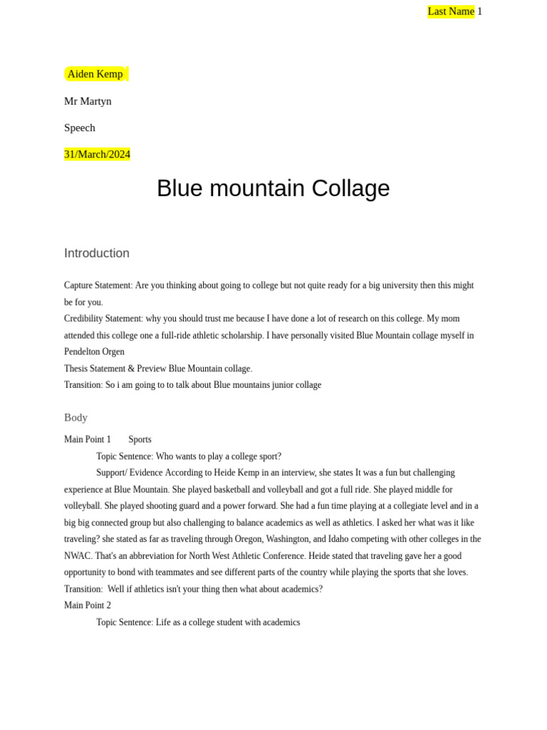 Aiden Kemp - Detailed RI Outline | PDF