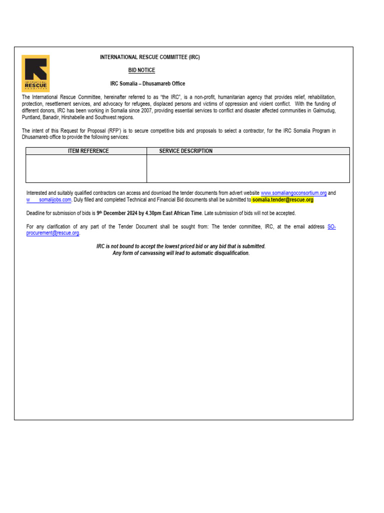 Request For Proposal Drilling Borehole at Ali Hassan Village Rev 3 10608230141637274 Compressed ...