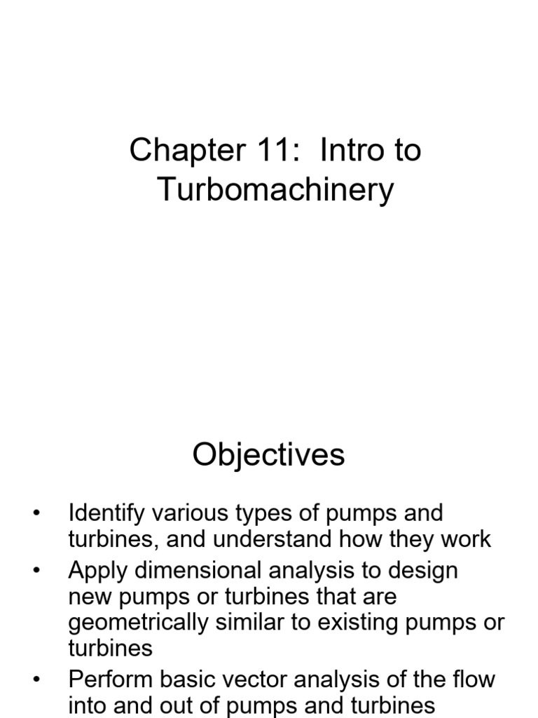 Chapter 11_Intro to Turbomachinery | PDF | Pump | Turbine