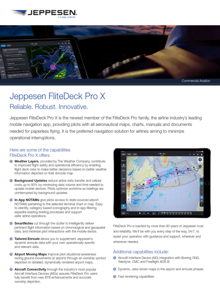 Flitedeck Pro X Fact Sheet | PDF | Airport | Aviation