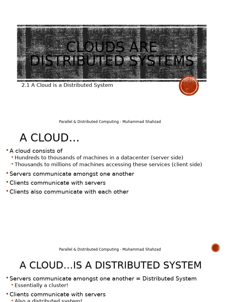 2.1 - A Cloud is a Distributed System | PDF | Operating System | Distributed Computing