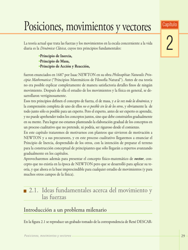 Cap 2. Posiciones, Movimientos y Vectores | PDF | Vector Euclidiano ...