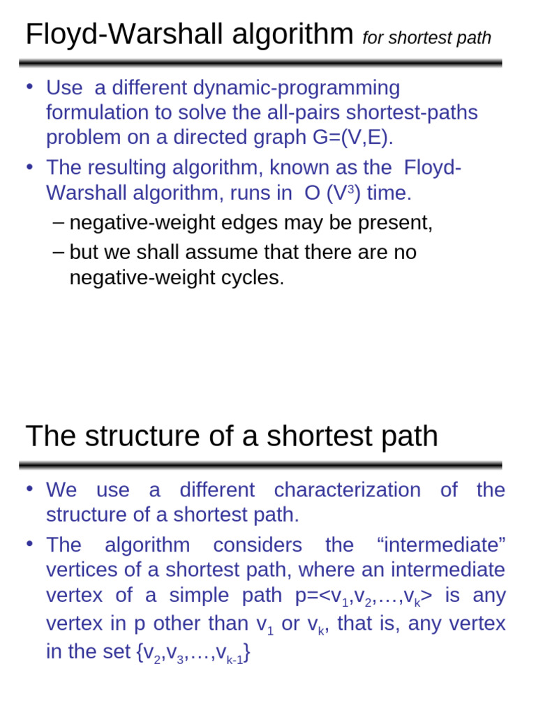 Lec 5 Floydwarshall | PDF | Algorithms And Data Structures | Algorithms