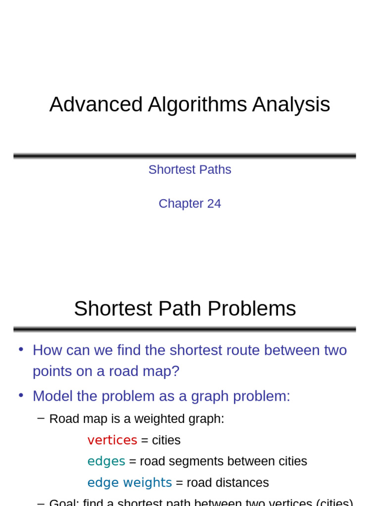 Lecture4 And 5 Shortest Path Bellman Ford And Dijkstra Pdf Combinatorics Graph Theory