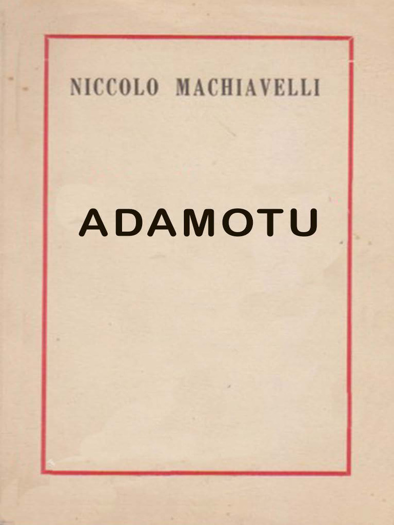Machiavelli Adamotu | PDF