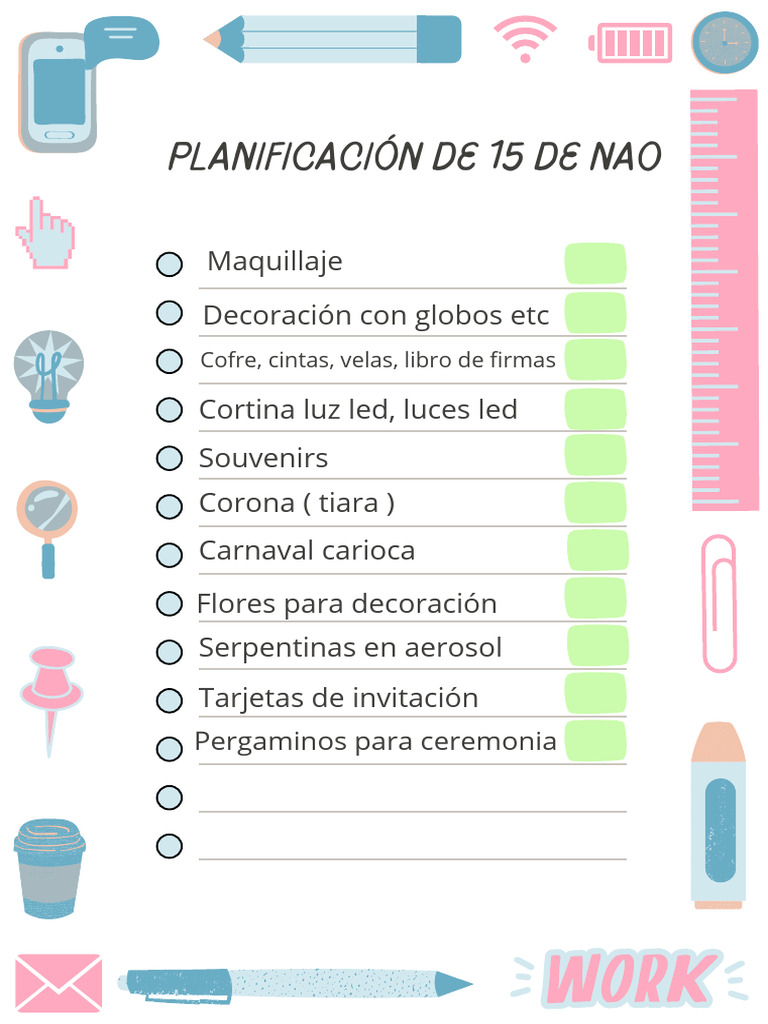 Documento A4 Check List Oficina Ilustrado Rosa y Azul - 20250103 ...