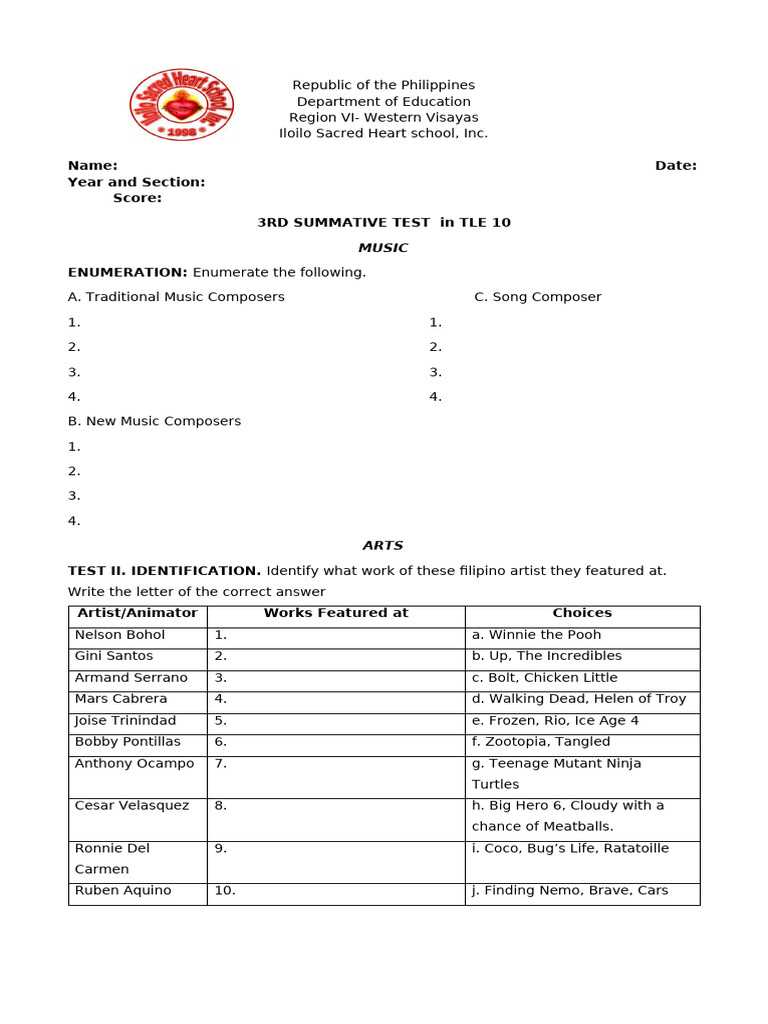 MAPEH10 3RD PERIODIC EXAM | PDF