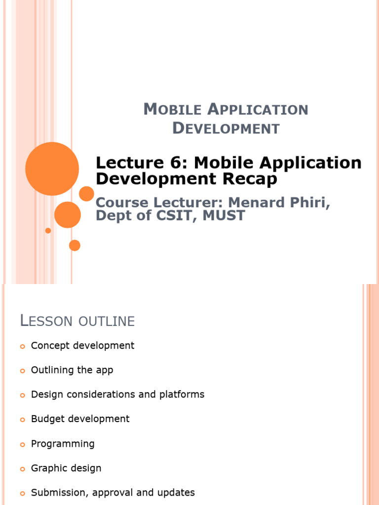 Mobile Application Development Recap | PDF | Mobile App | Computer Programming